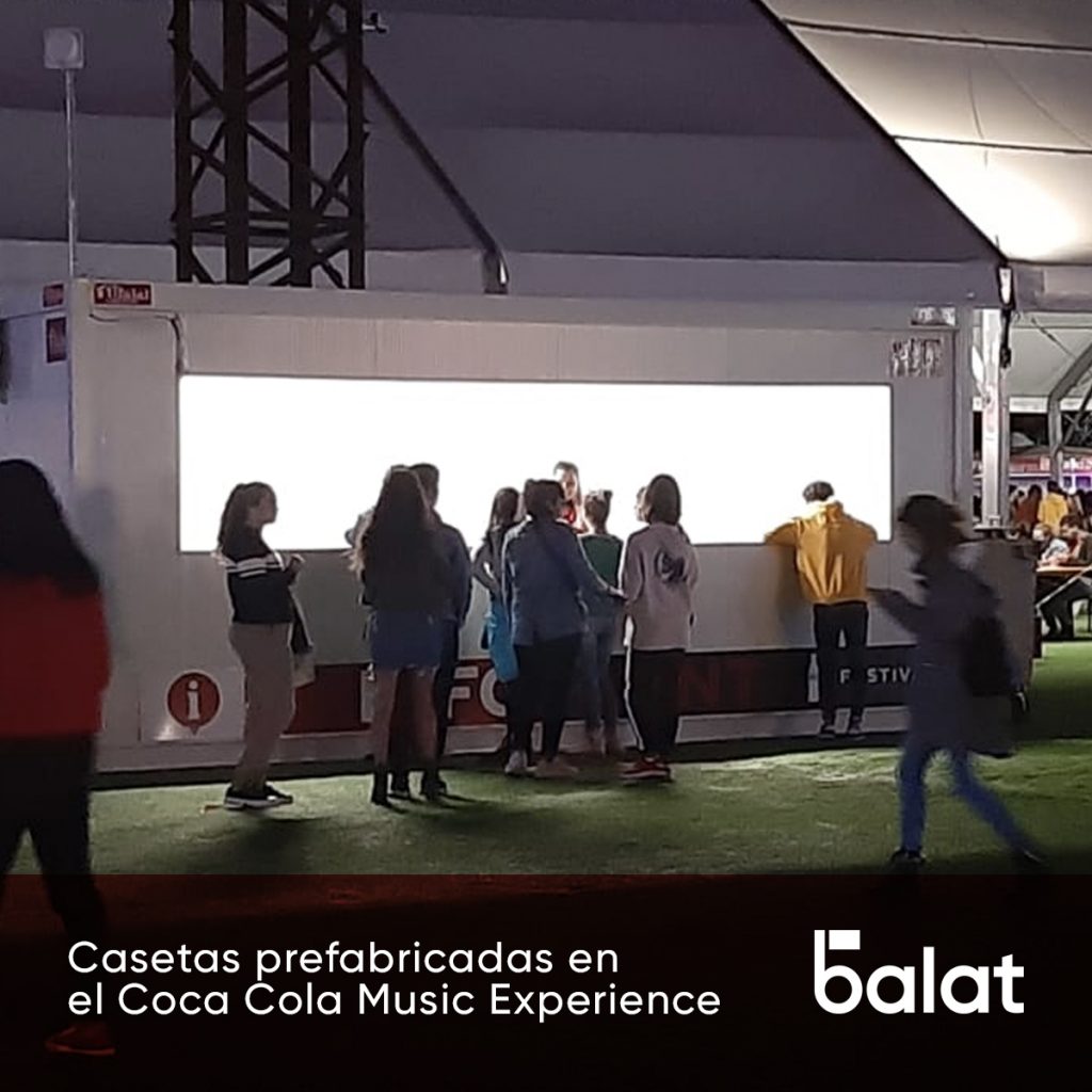 Casetas prefabricadas en el Coca Cola Music Experience - Balat